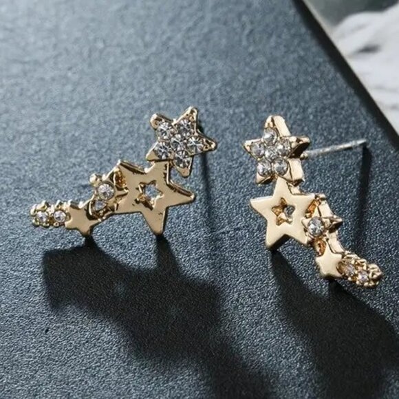 Jewelry | Nwt Multi Gold Star Stud Earrings | Poshmark